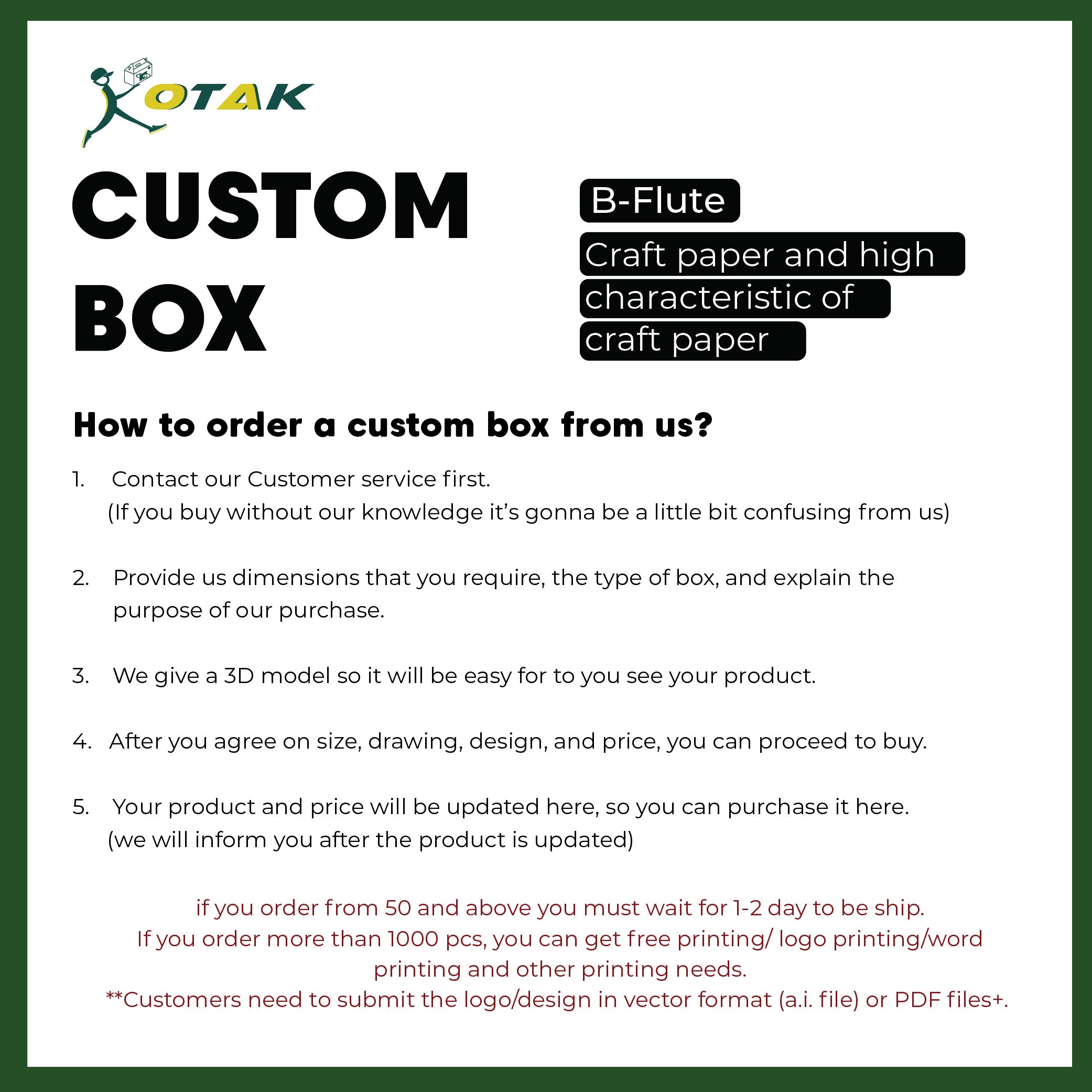 Custom Box / Custom Die-cut – Kotak - Common & Customizable Carton