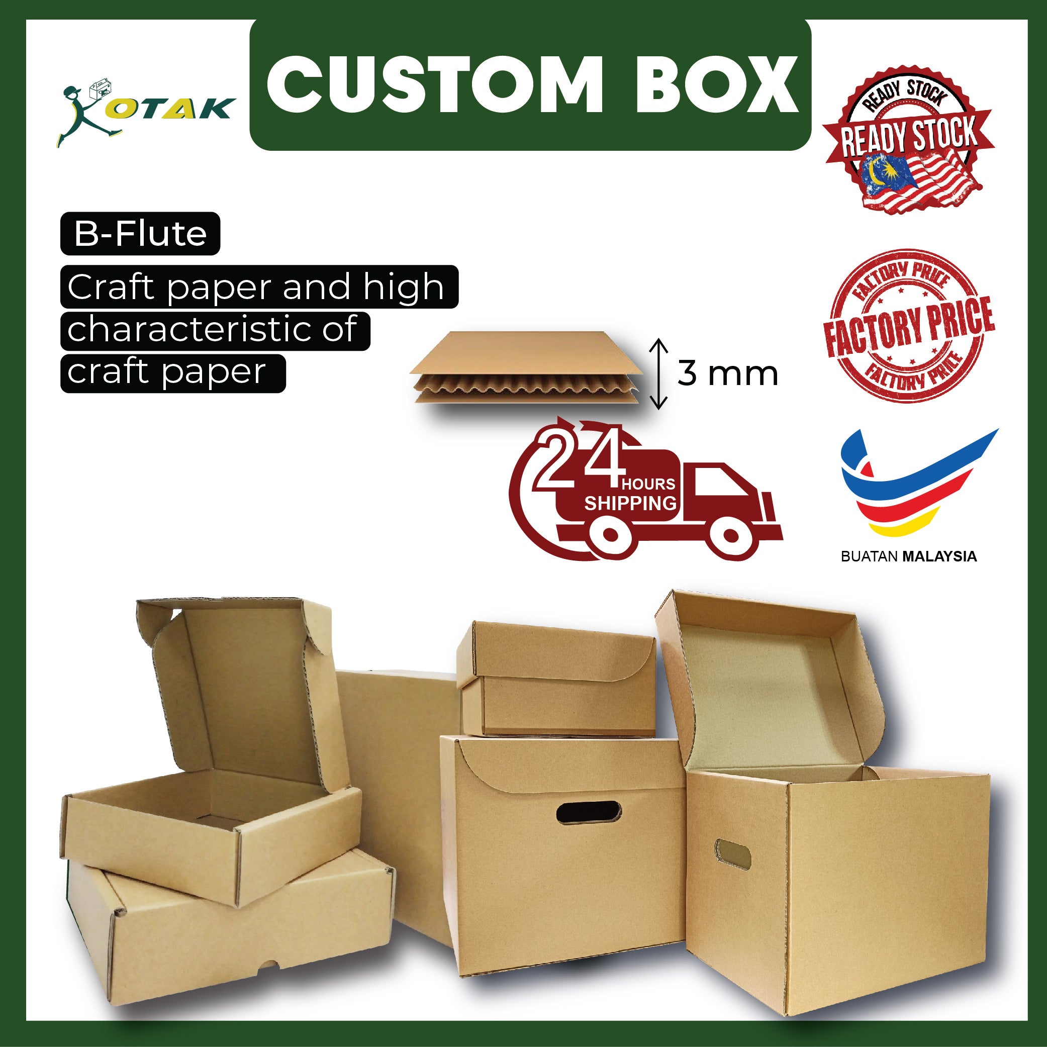 Custom Box / Custom Die-cut – Kotak - Common & Customizable Carton