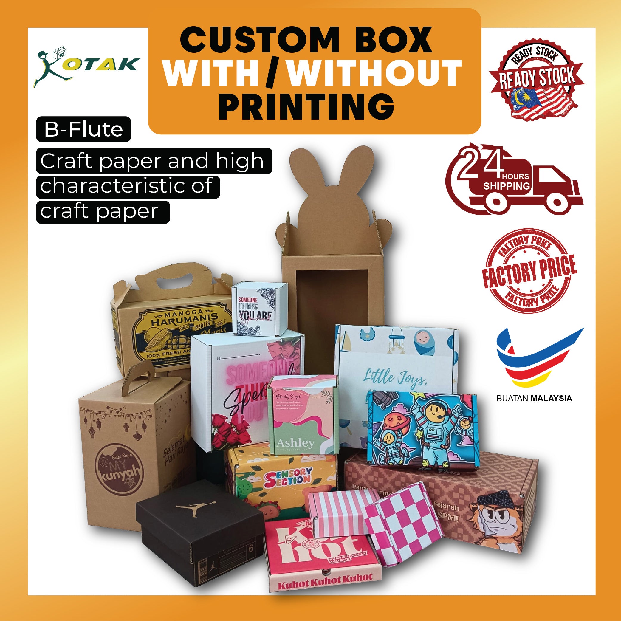 Custom Box / Custom Die-cut – Kotak - Common & Customizable Carton