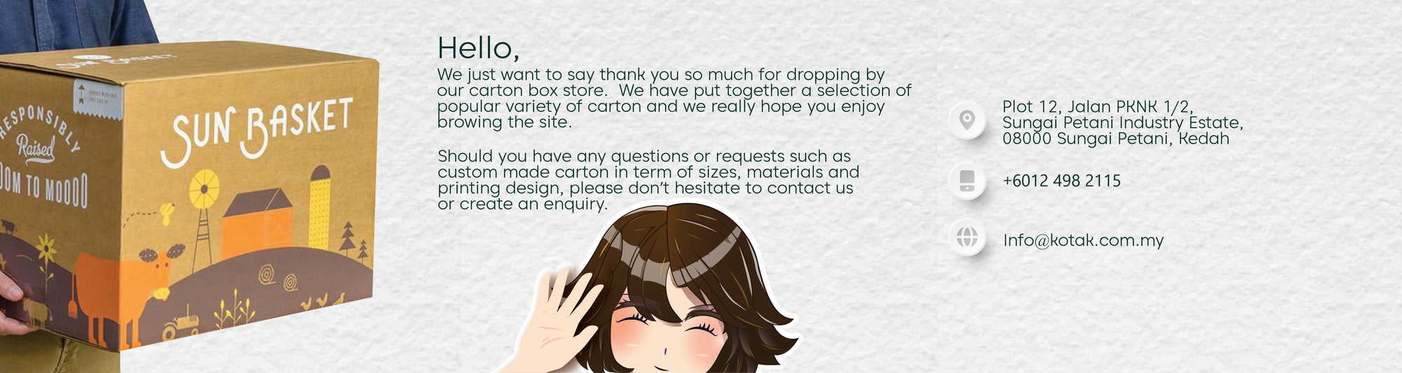 Contact Us – Kotak - Common & Customizable Carton